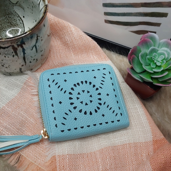 Cleobella | Bags | New Cleobella Aqua Blue Boho Mexicana Wallet Fringe ...
